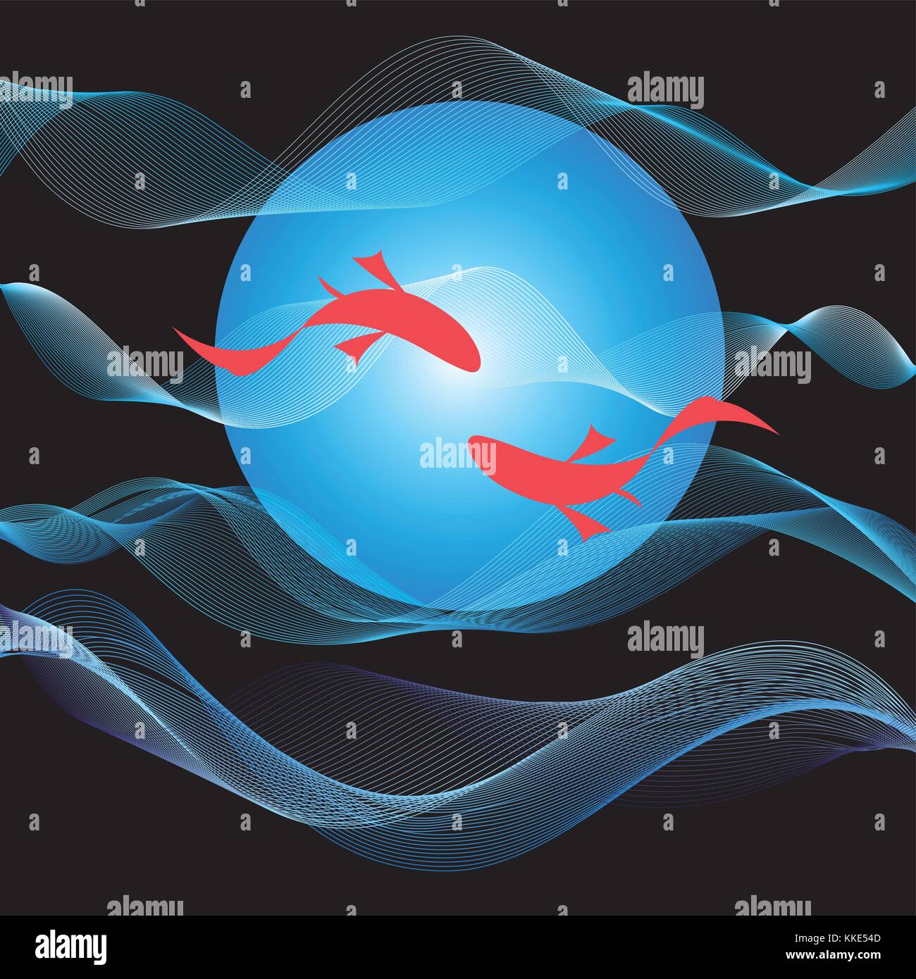 Beautiful graphics of red fish Stock Vector Image & Art - Alamy