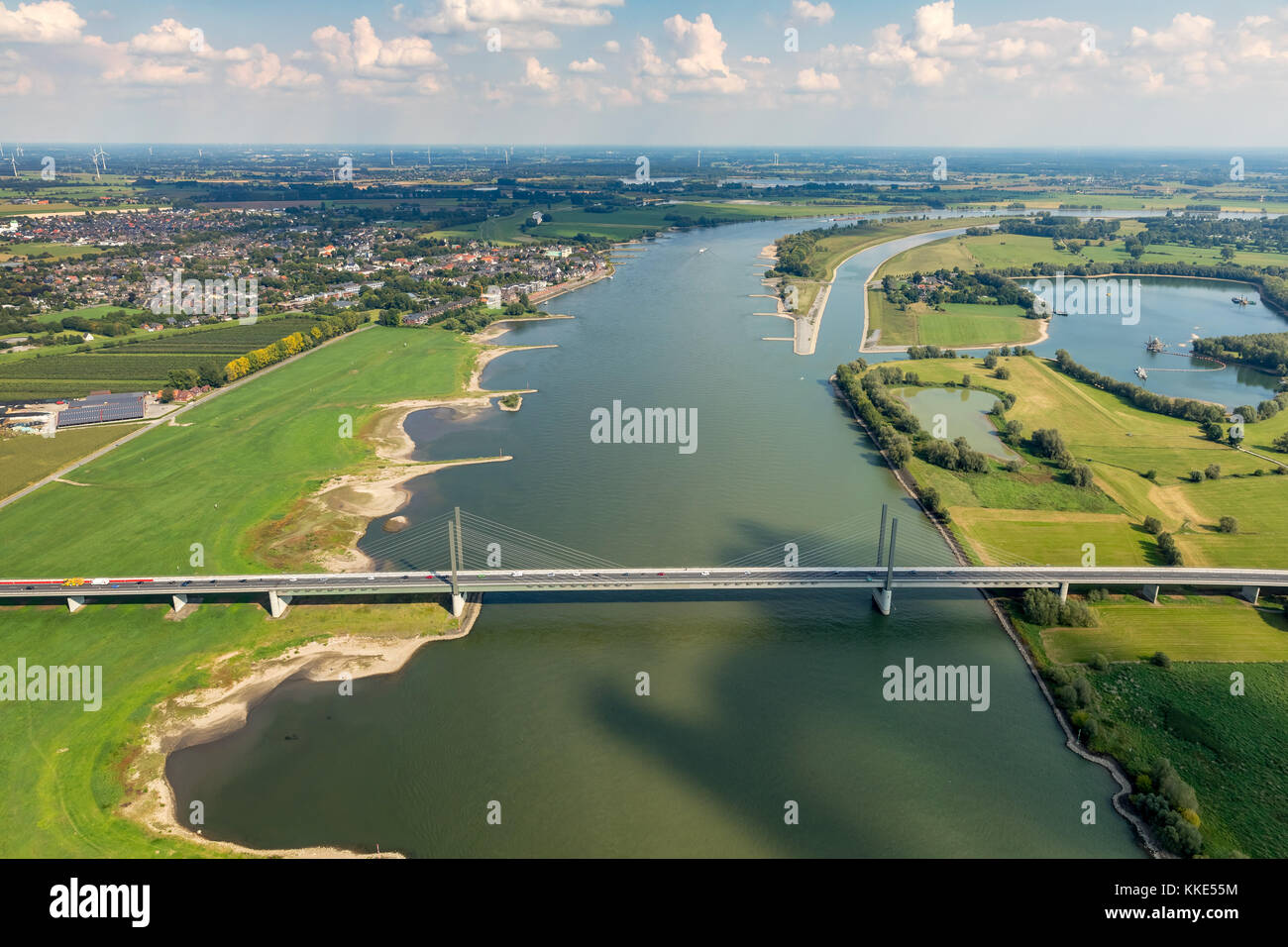 Rhine bridge Rees, Reeser Rhine bridge, Rhine, Rees, Lower Rhine, Rhine ...
