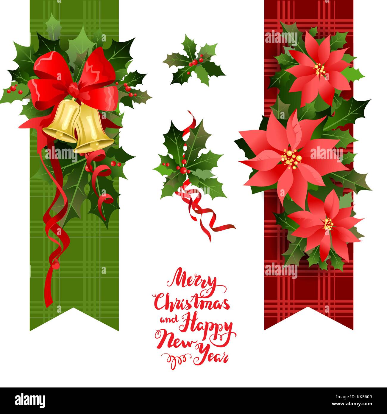 Holly design element set Stock Vector Image & Art - Alamy