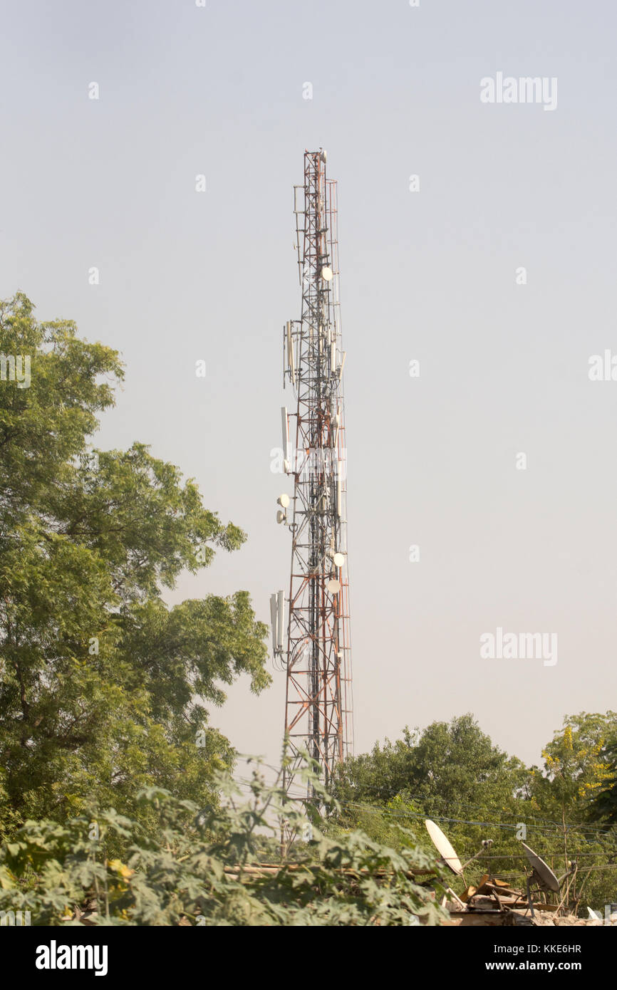 Cell phone tower, Rajasthan Stock Photo - Alamy