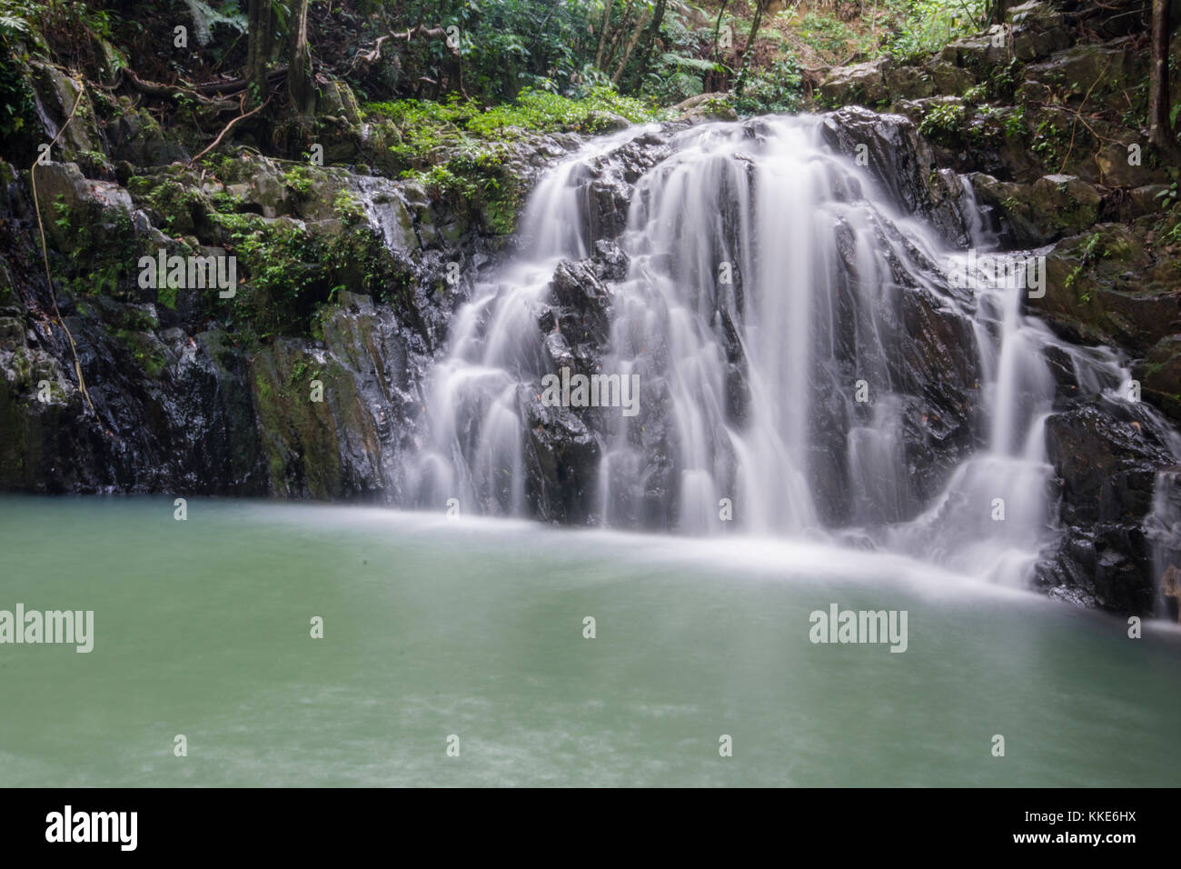 A beautiful natural waterfall from the Stann Creek district of Belize ...