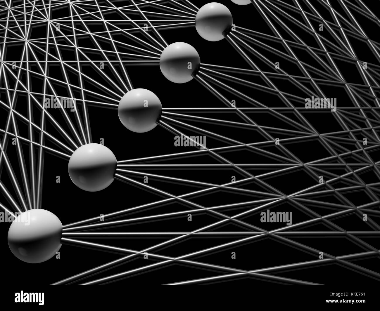 Neural network brain Black and White Stock Photos & Images - Alamy