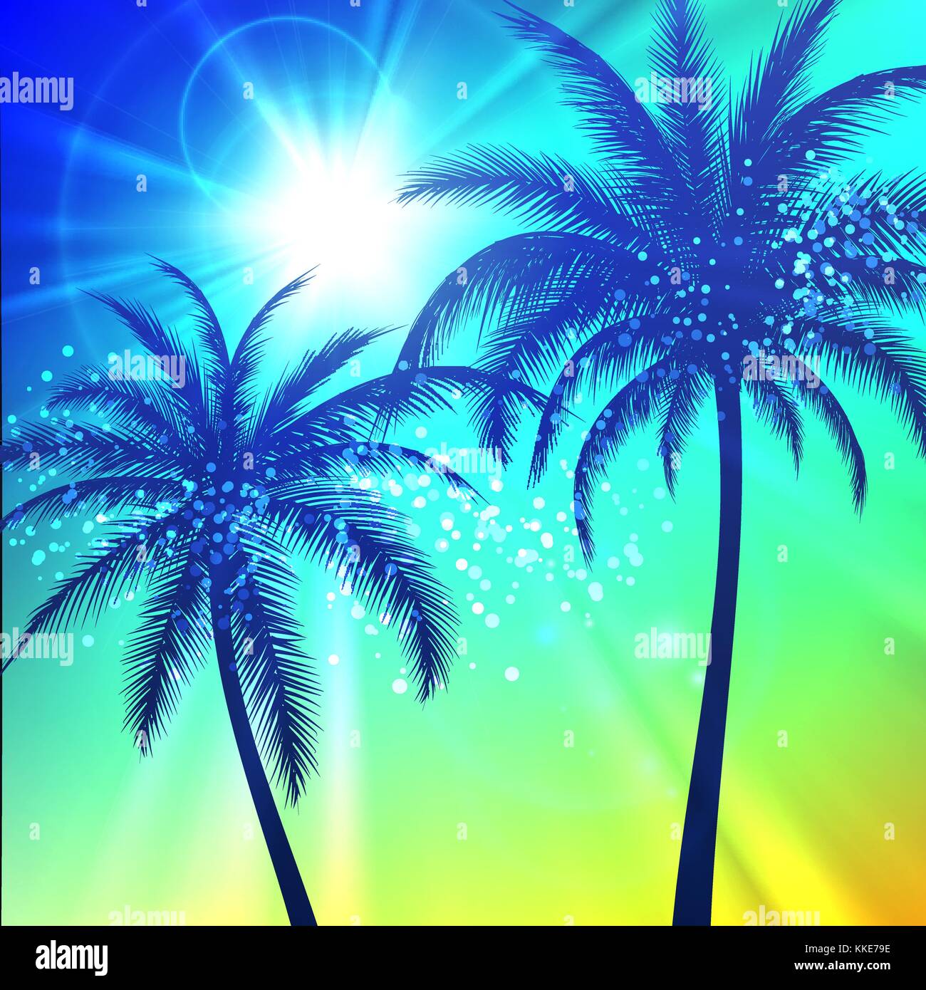 Tree silhouettes sunset Stock Vector Images - Alamy