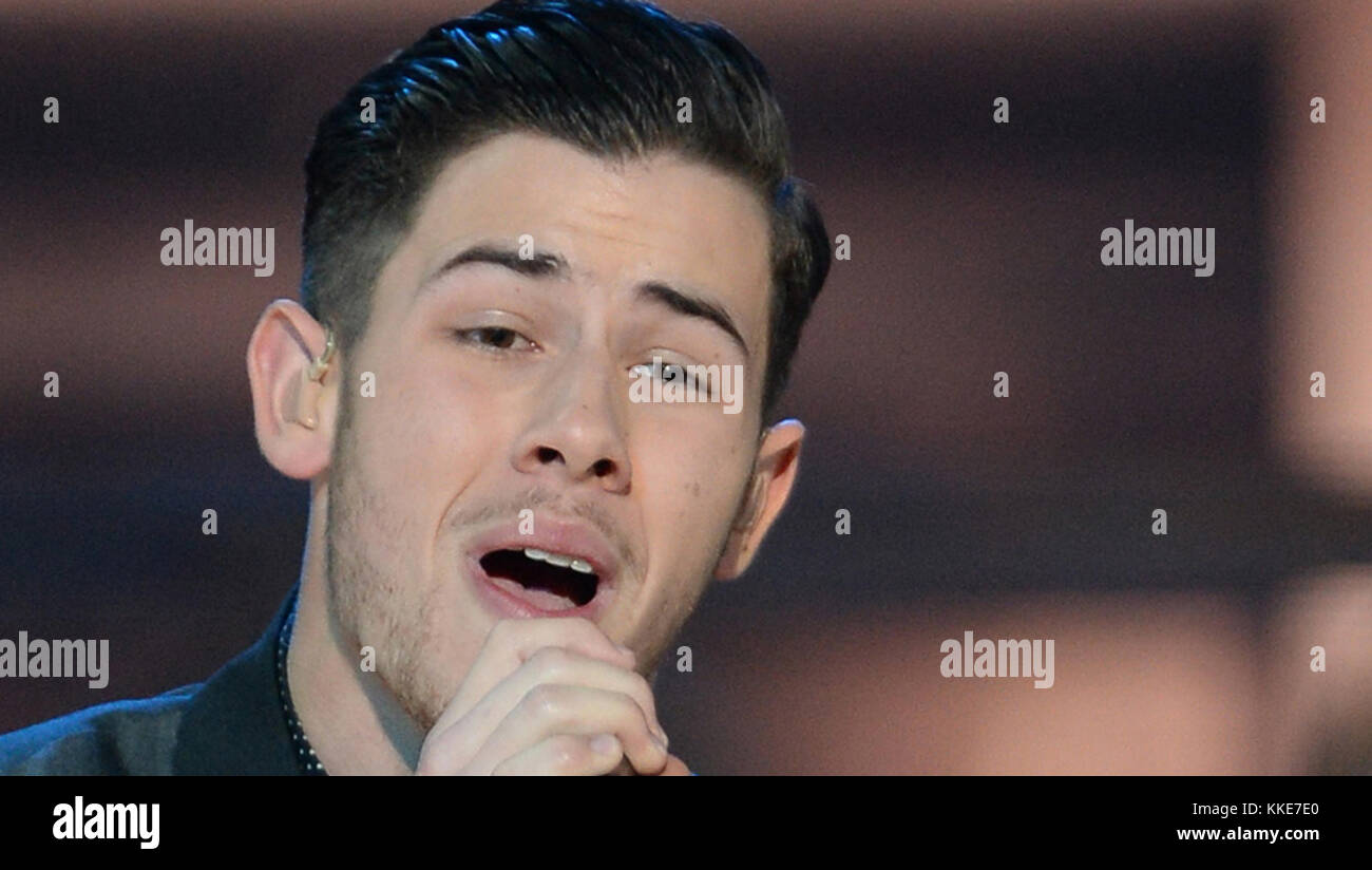 DORAL, FL - JANUARY 25: Nick Jonas on stage at the 63rd Annual Miss ...