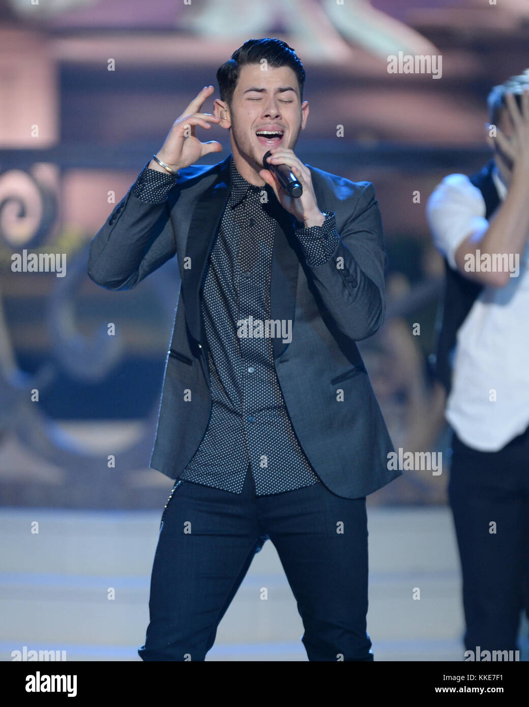 DORAL, FL - JANUARY 25: Nick Jonas on stage at the 63rd Annual Miss ...