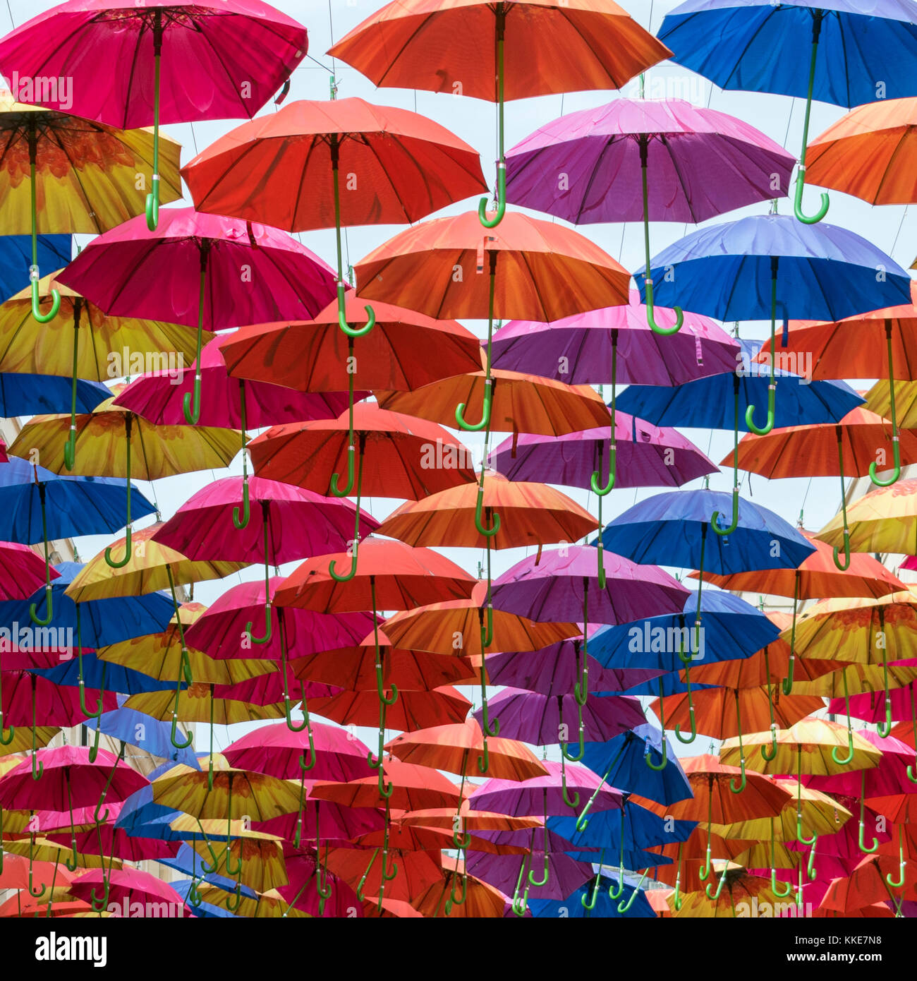 Umbrellas from above hi-res stock photography and images - Alamy