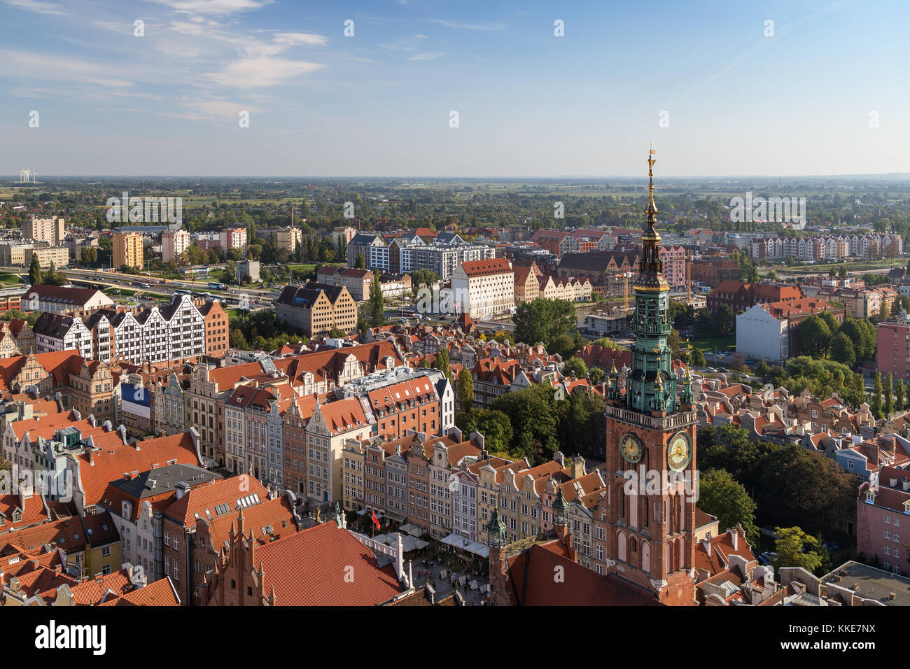 Poland city building historic old town tower horizontal hi-res stock ...