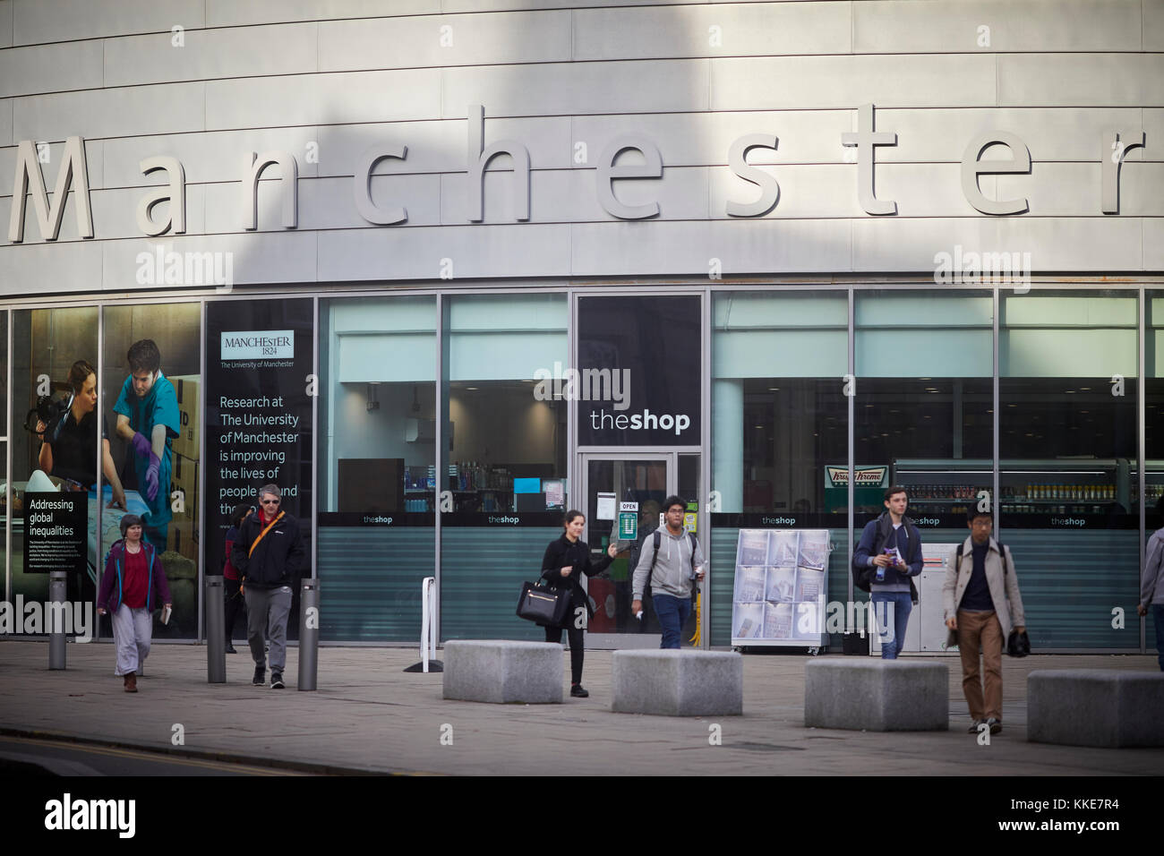 Manchester's University Place building exterior sign with Manchester ...