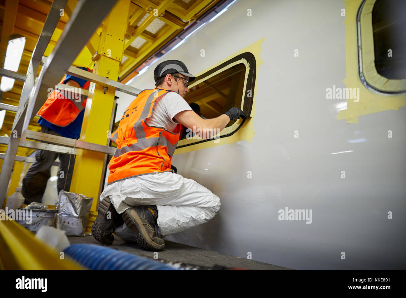 Alstom Class 390 Pendolino railway stock being refurbished at the start ...