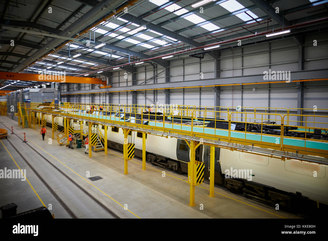 Alstom Class 390 Pendolino railway stock being refurbished at the start ...