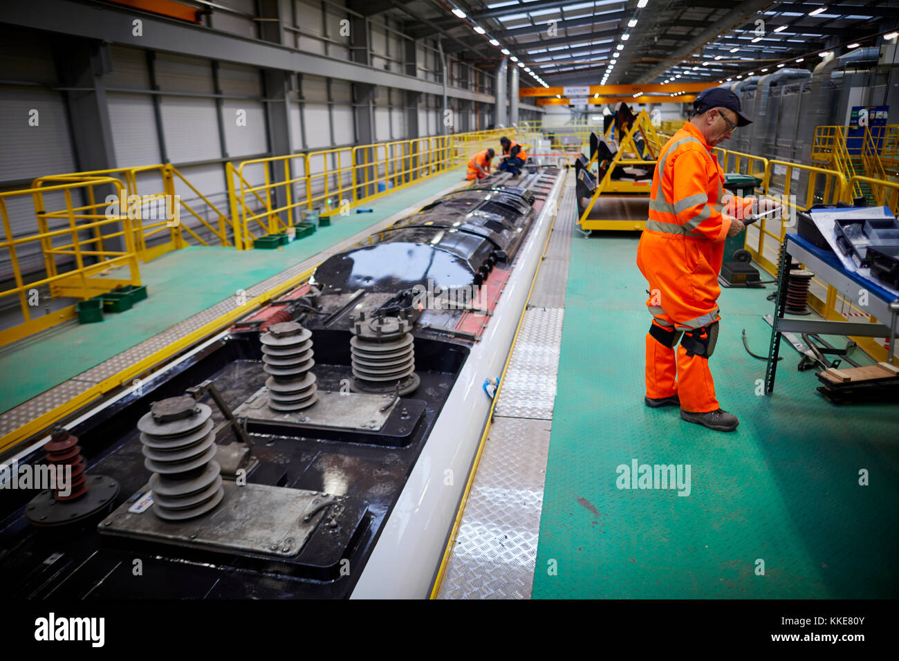 Alstom Class 390 Pendolino railway stock being refurbished at the start ...
