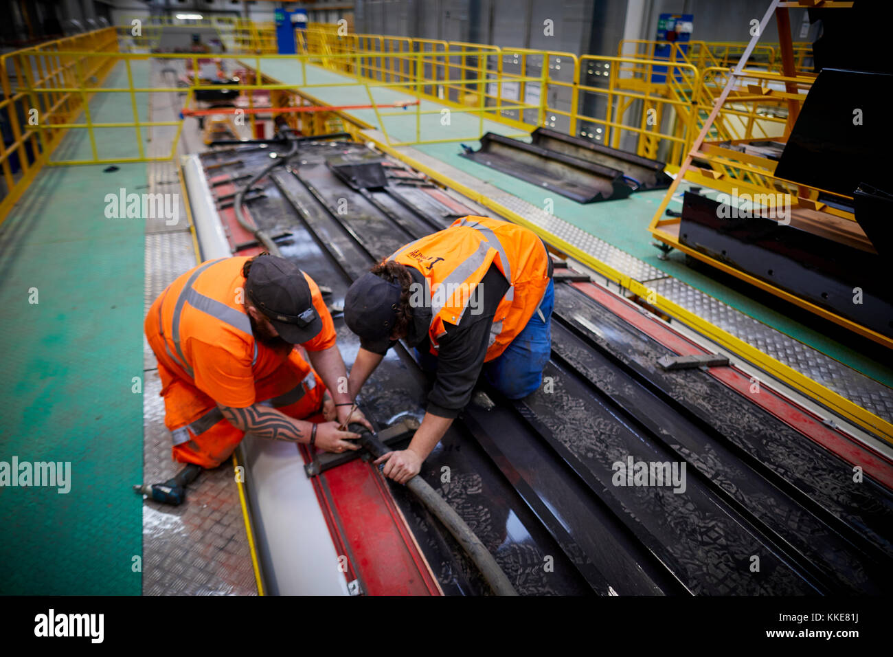 Alstom Class 390 Pendolino railway stock being refurbished at the start ...