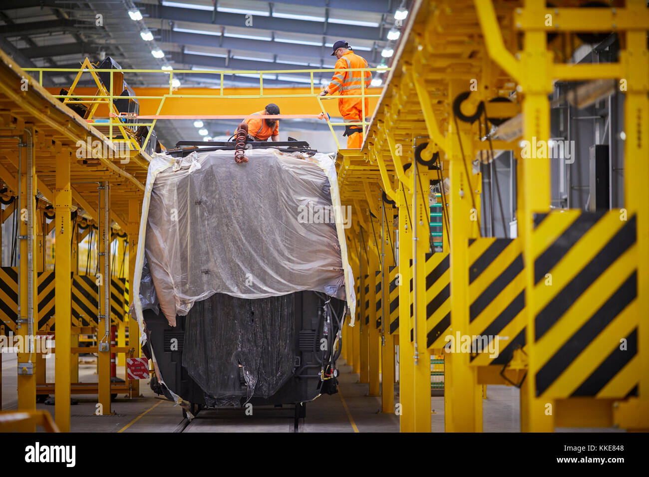 Alstom Class 390 Pendolino railway stock being refurbished at the start ...