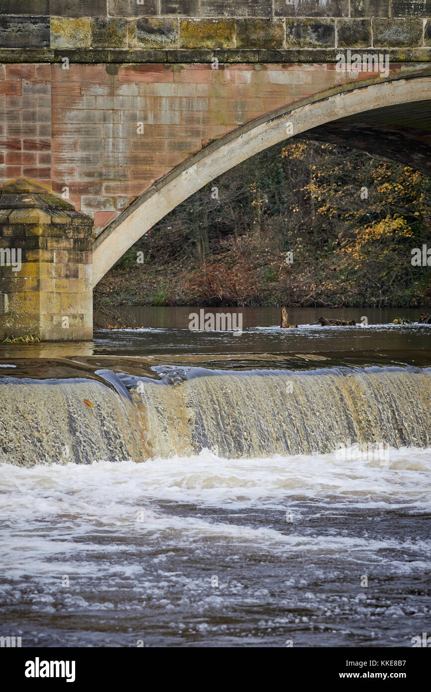 Stockport Hydro renewable energy scheme Otterspool Weir on the river ...