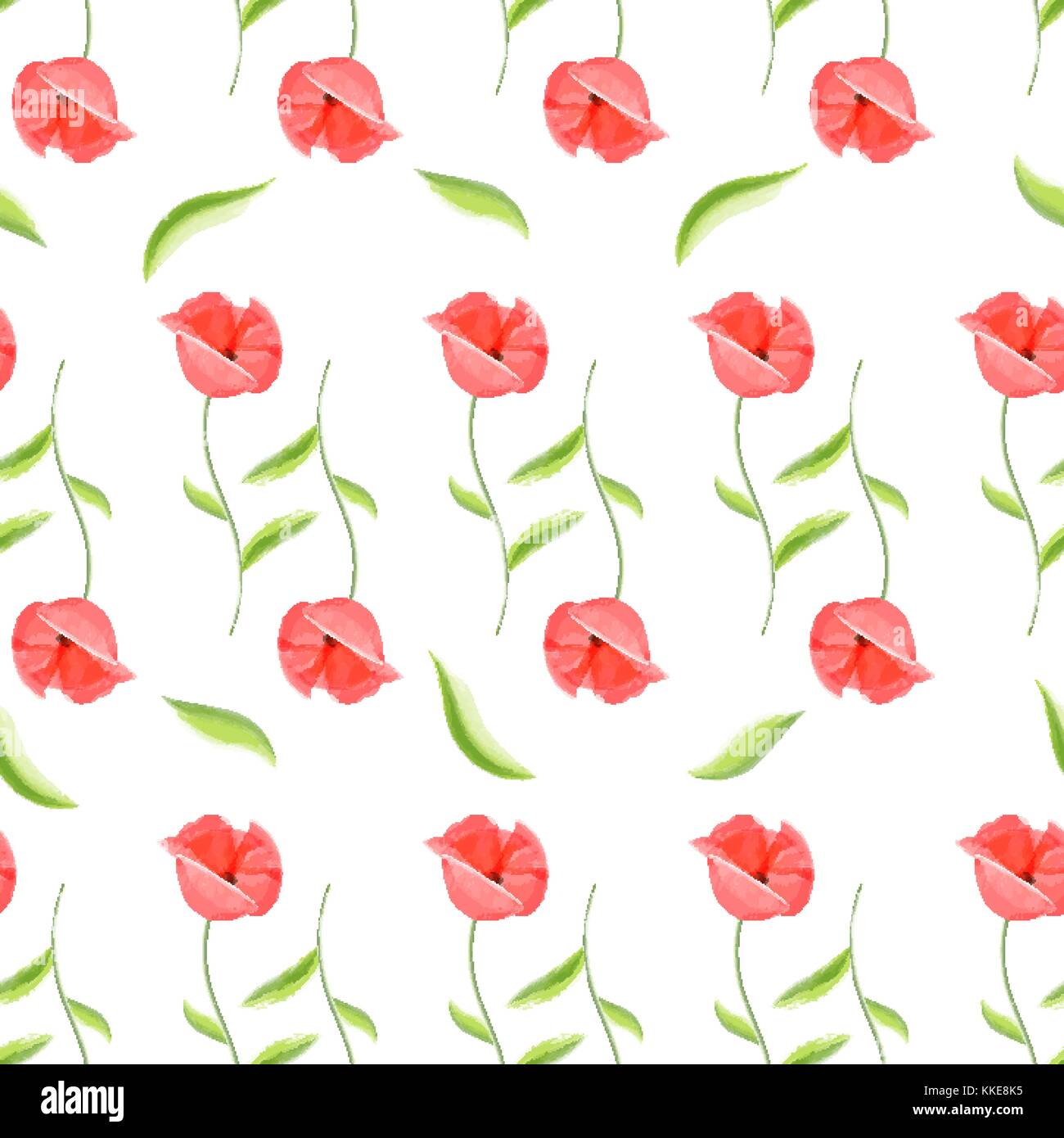 Botanical watercolor pattern Stock Vector Images - Alamy