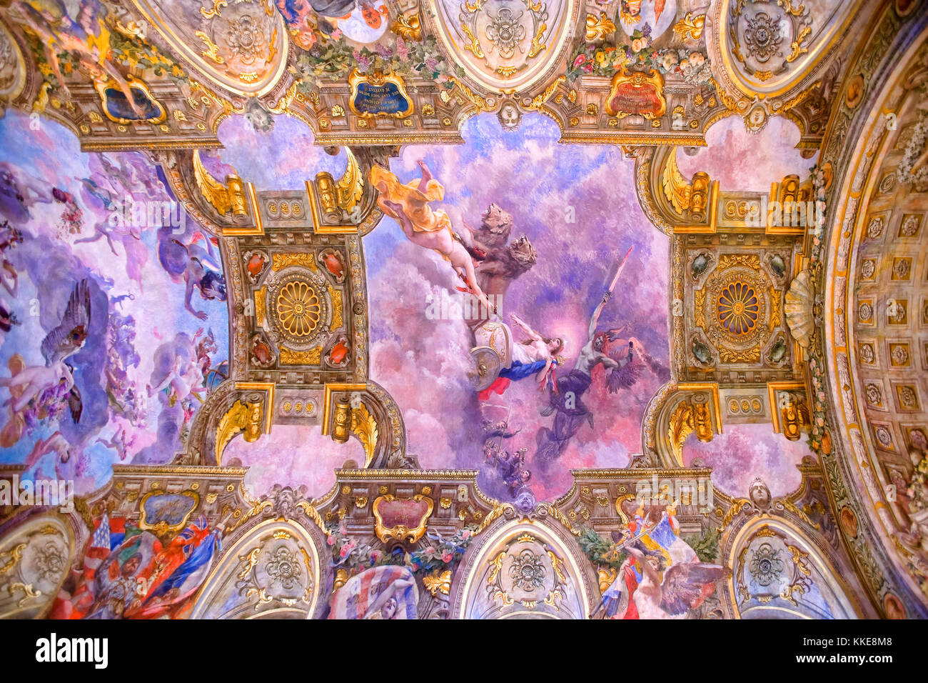 The salle des Illustres in the Capitolium (town hall) of Toulouse Stock ...