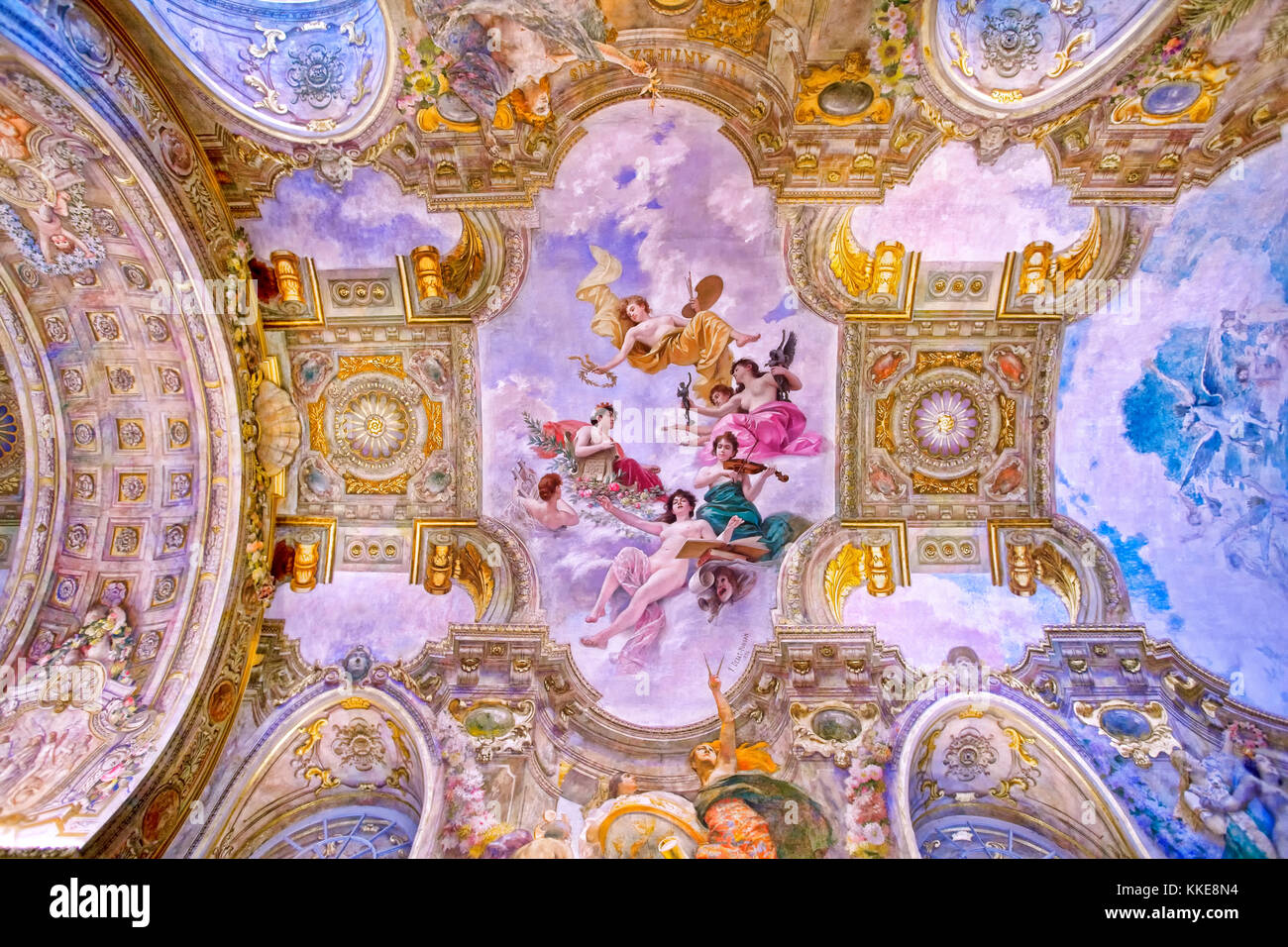 The salle des Illustres in the Capitolium (town hall) of Toulouse Stock ...