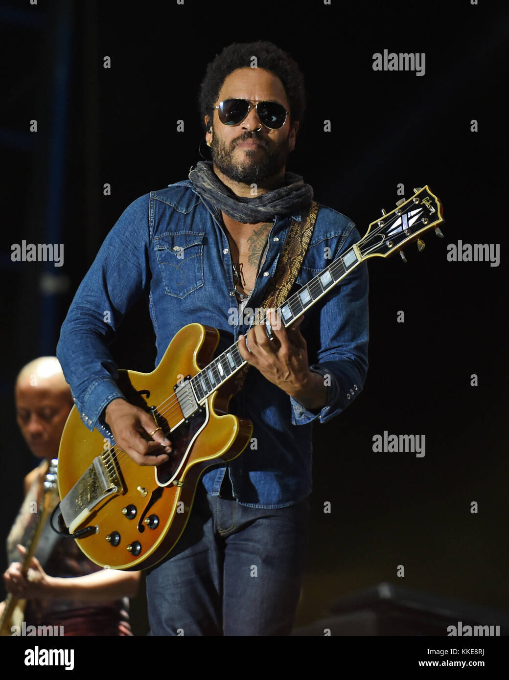WEST PALM BEACH - APRIL 29: Lenny Kravitz performs during Sunfest on ...