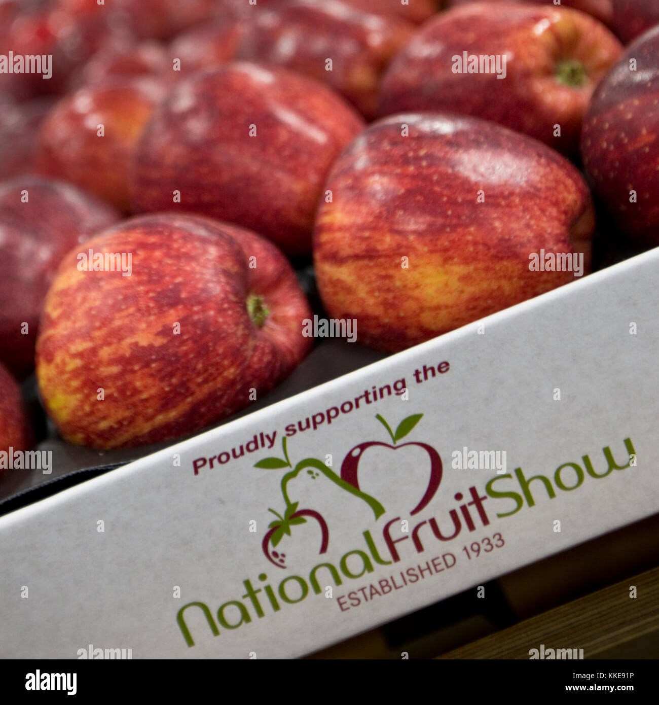 Red Apples at the National Fruit Show 2017, Detling, Kent Stock Photo ...