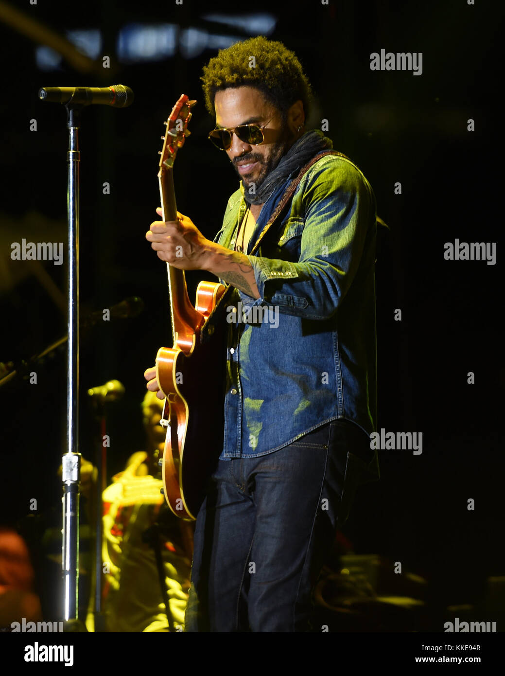 WEST PALM BEACH - APRIL 29: Lenny Kravitz performs during Sunfest on ...