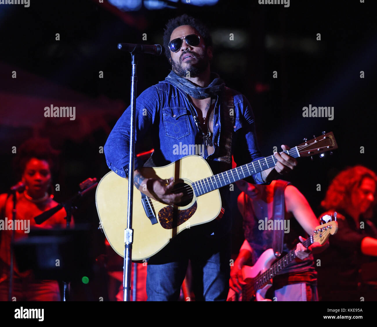 WEST PALM BEACH - APRIL 29: Lenny Kravitz performs during Sunfest on ...