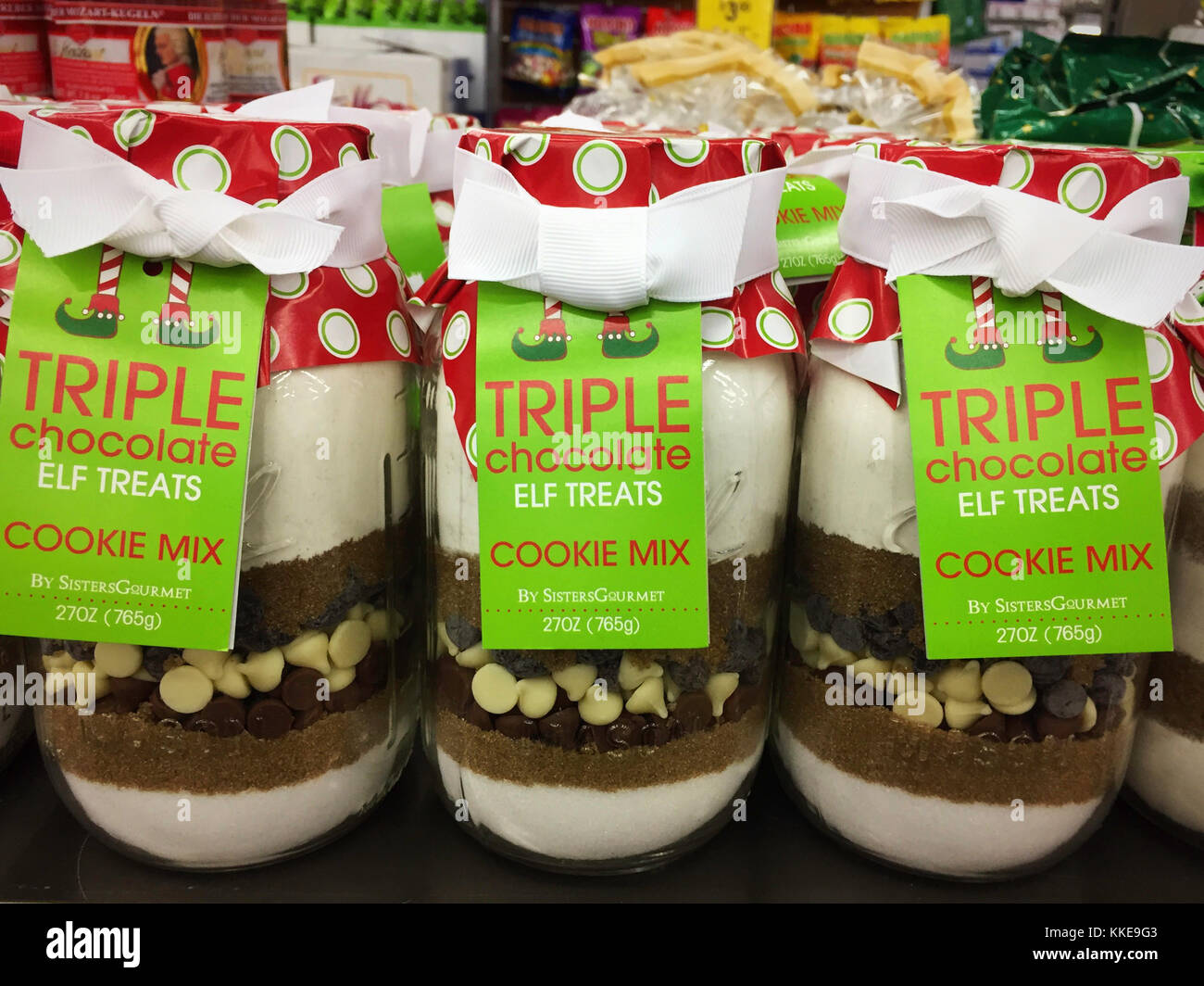 Christmas Grocery Item Display, NYC, USA Stock Photo - Alamy