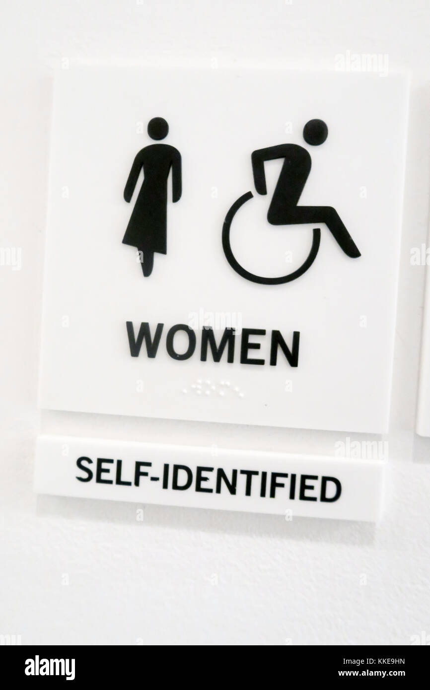 Restroom Sign Pictograms, NYC, USA Stock Photo - Alamy