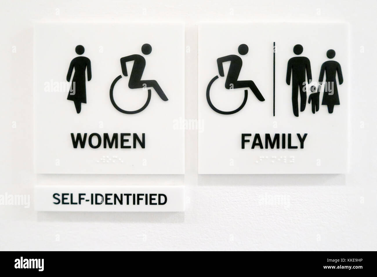 Restroom Sign Pictograms, NYC, USA Stock Photo - Alamy