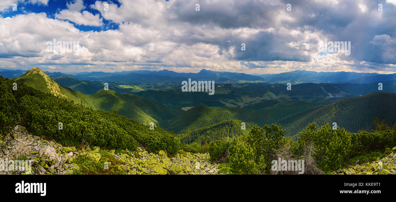 Carpathian mountain landscape Stock Photo - Alamy