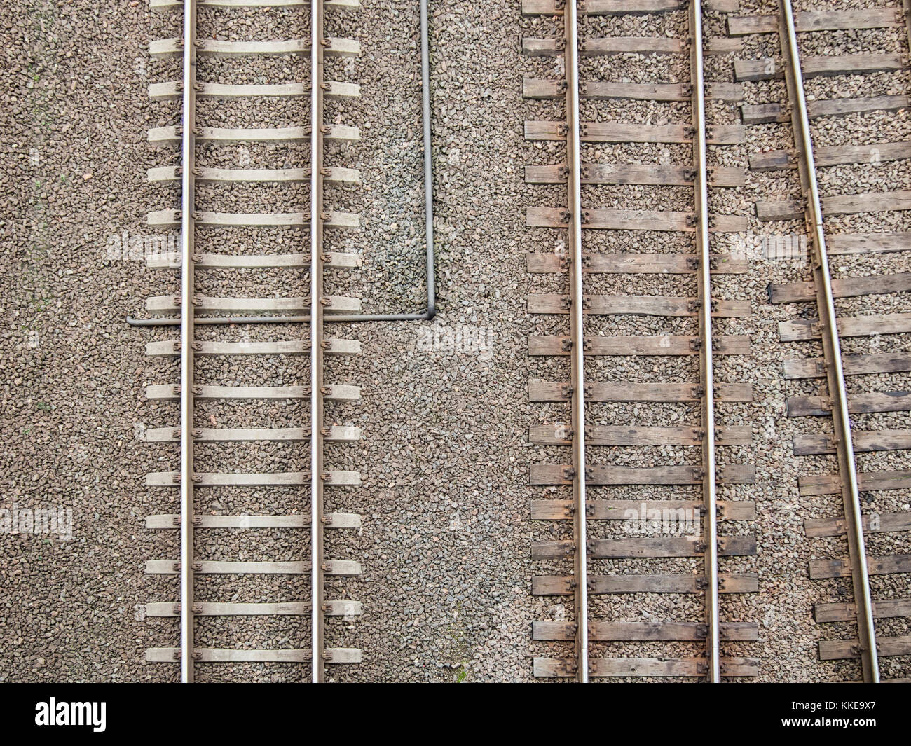 Real railway tracks background Stock Photo - Alamy