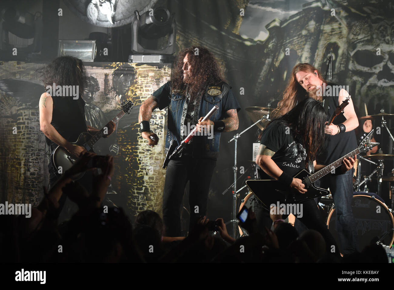 FORT LAUDERDALE, FL - APRIL 26: Alex Skolnick, Chuck Billy, Eric ...