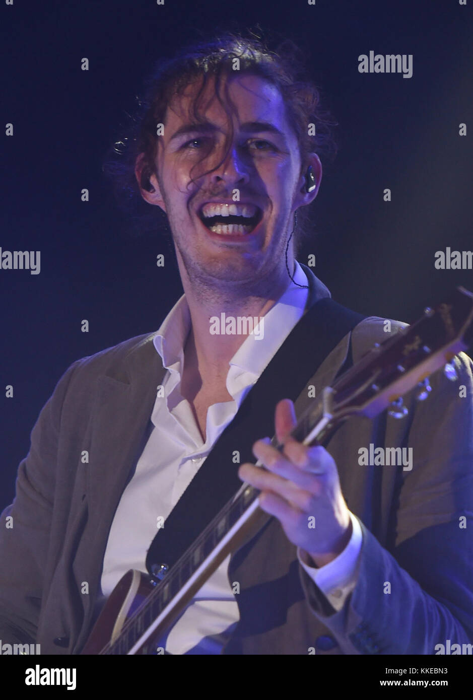 WEST PALM BEACH - MAY 02: Andrew Hozier-Byrne known as Hozier performs during Day 4 of Sunfest ...