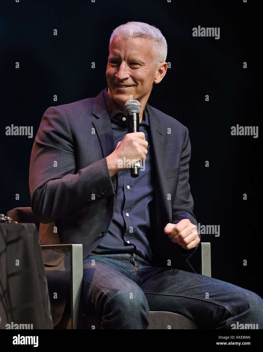 MIAMI BEACH, FL - APRIL 18: Andy Cohen and Anderson Cooper perform at ...