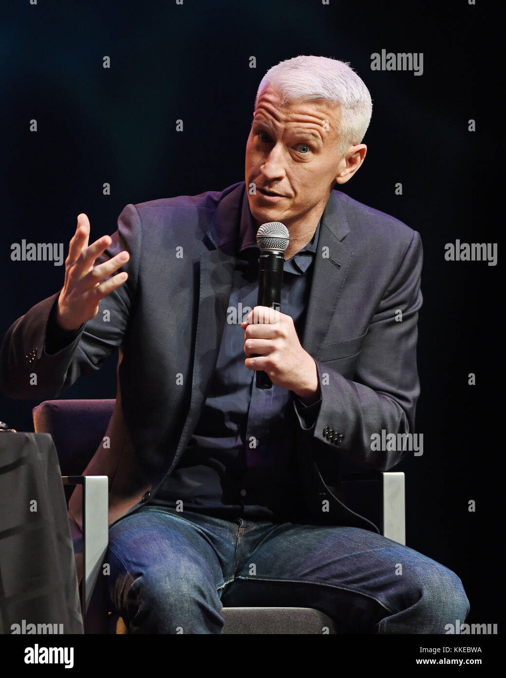 MIAMI BEACH, FL - APRIL 18: Andy Cohen and Anderson Cooper perform at ...