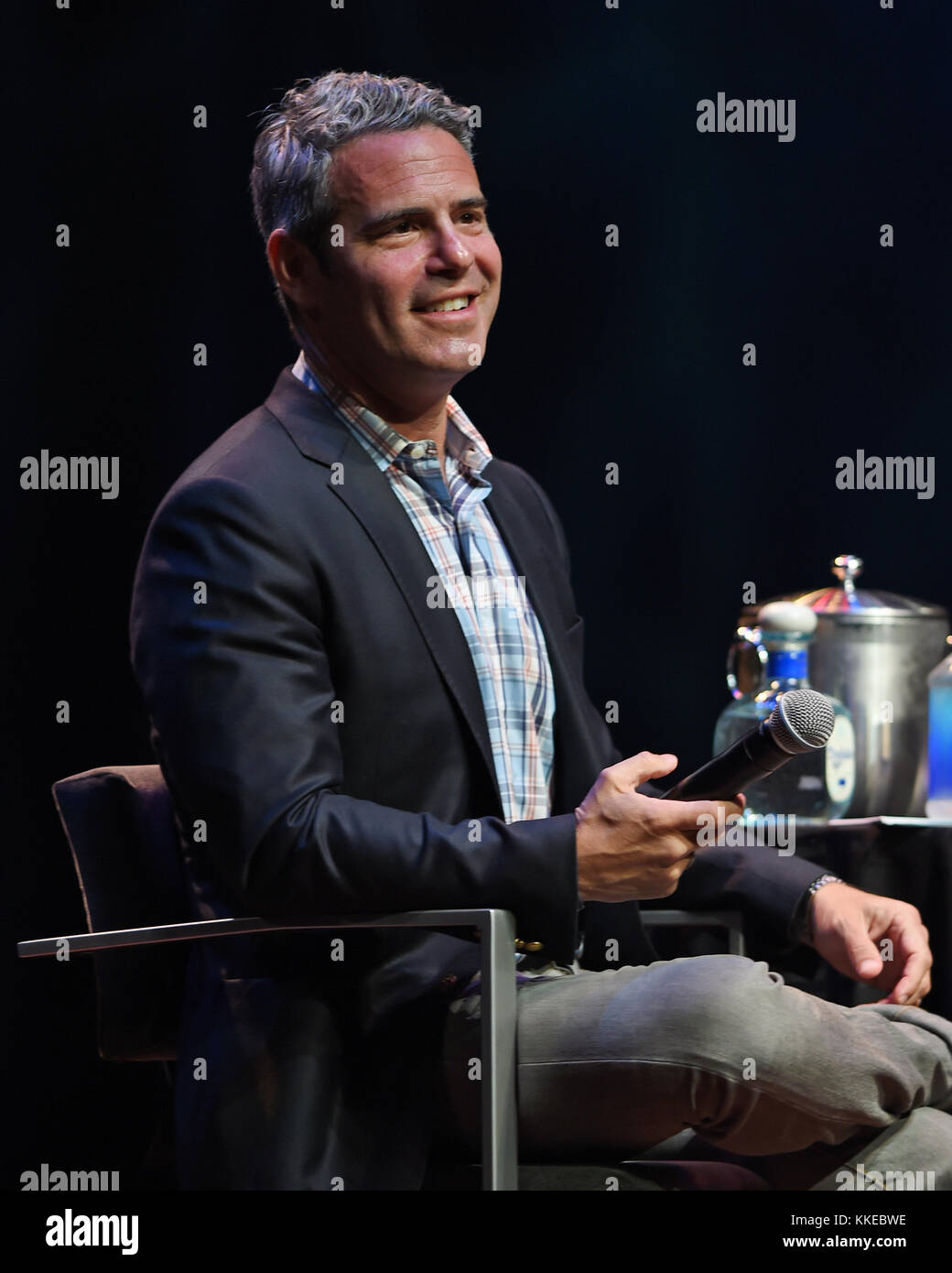 MIAMI BEACH, FL - APRIL 18: Andy Cohen and Anderson Cooper perform at ...