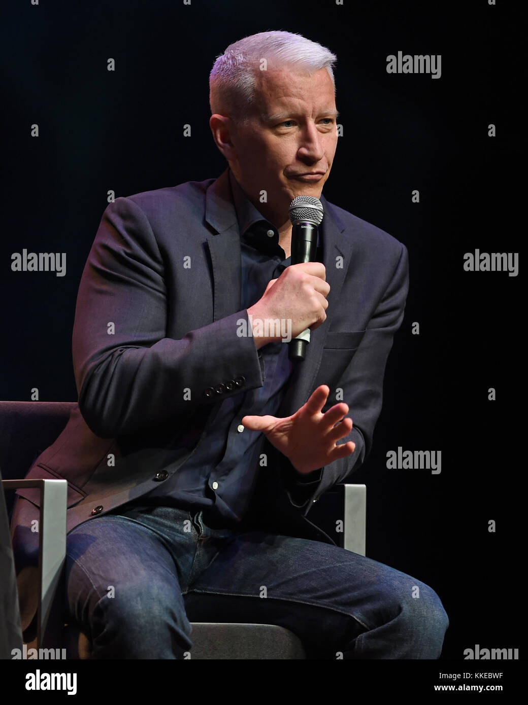 MIAMI BEACH, FL - APRIL 18: Andy Cohen and Anderson Cooper perform at ...