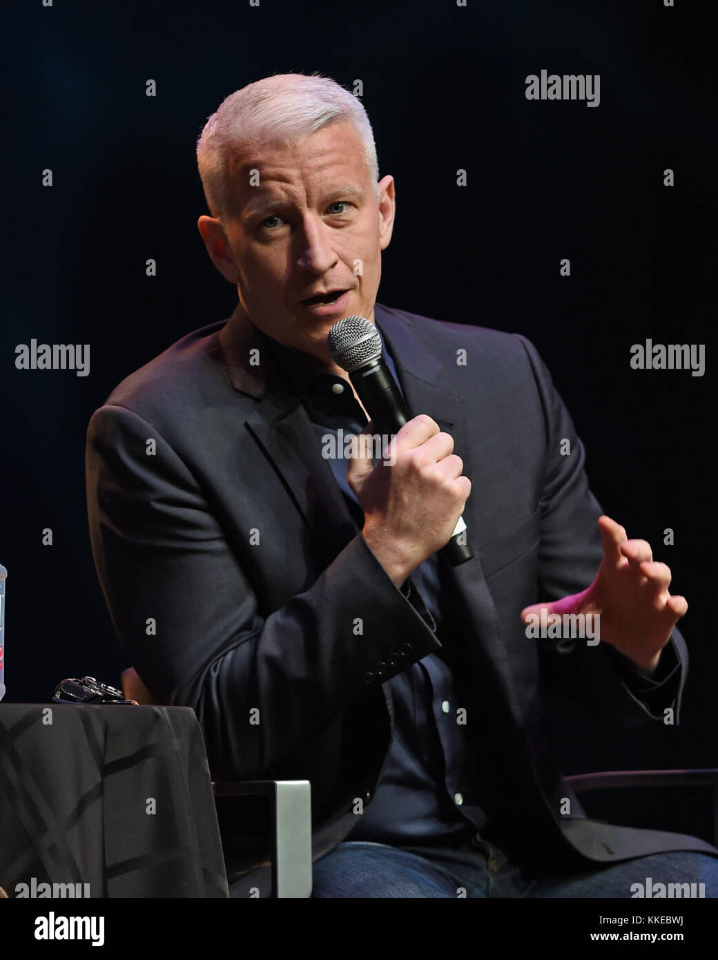 MIAMI BEACH, FL - APRIL 18: Andy Cohen and Anderson Cooper perform at ...