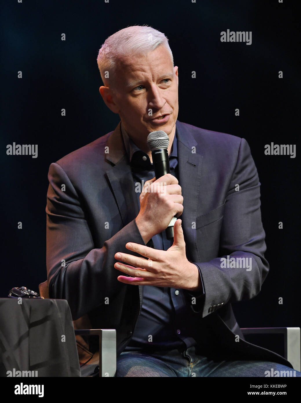 MIAMI BEACH, FL - APRIL 18: Andy Cohen and Anderson Cooper perform at ...
