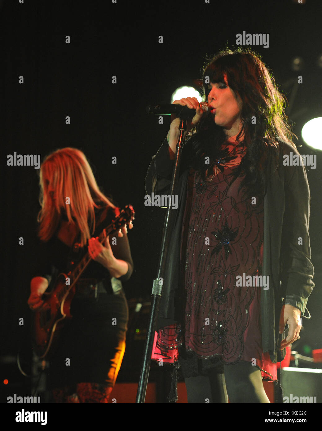 MIAMI BEACH , FL - APRIL 11: Nancy Wilson, Ann Wilson of Heart performs ...