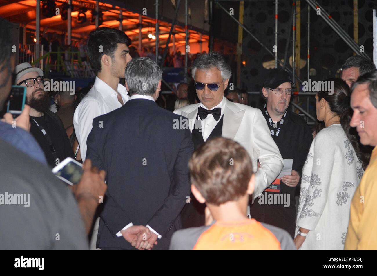 MIAMI BEACH, FL - MARCH 26: Andrea Bocelli during the Miami Beach 100 ...