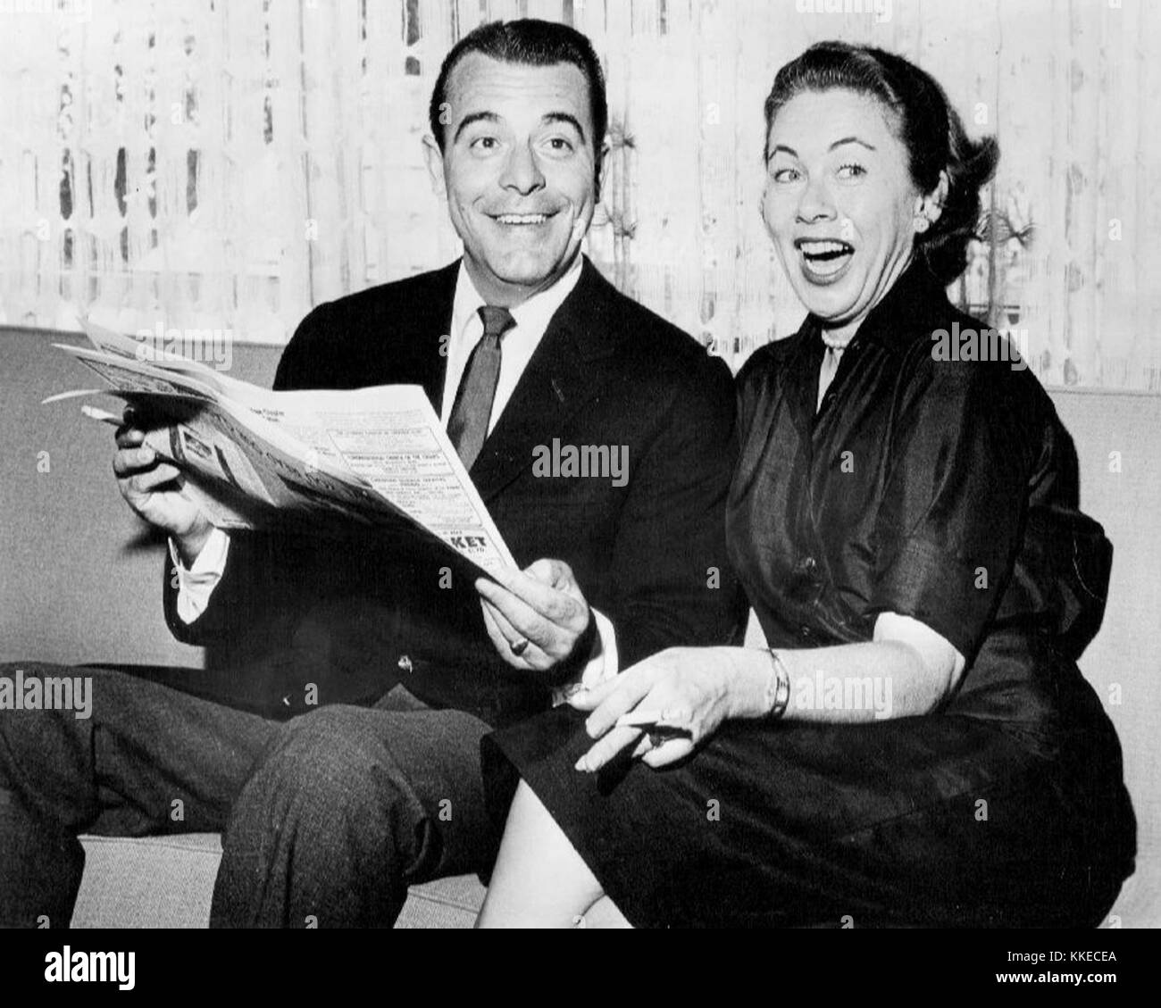 George Fenneman and wife 1958 Stock Photo - Alamy