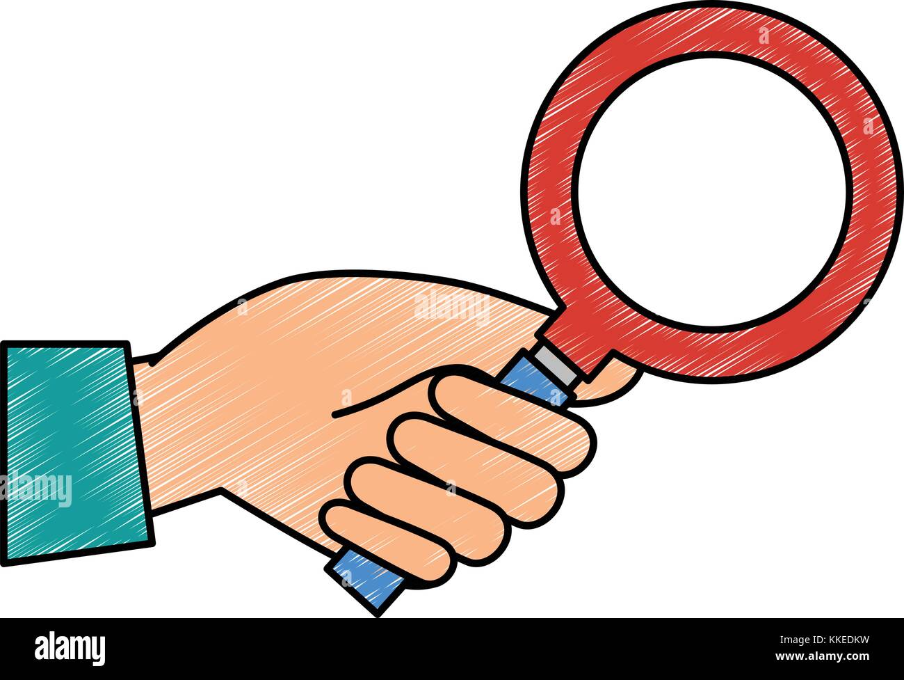 hand with search magnifying glass icon vector illustration design Stock ...