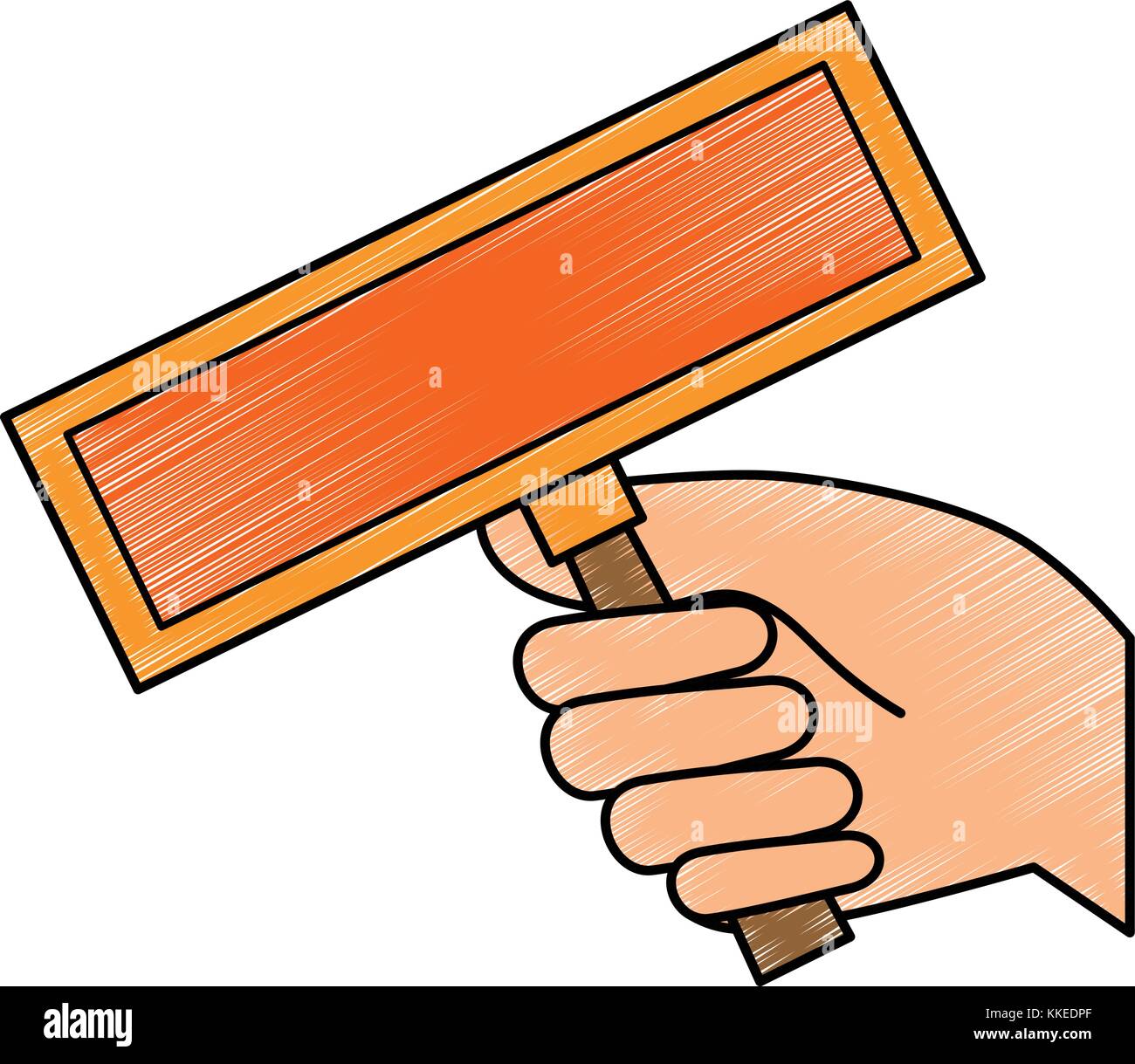 hand with banner icon vector illustration design Stock Vector Image ...