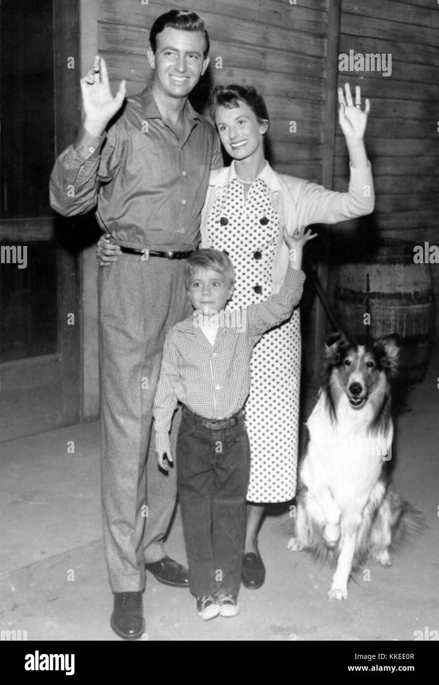 Lassie 1957 cast photo Stock Photo - Alamy