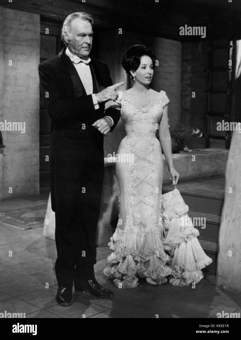 Leif Erickson Linda Cristal High Chaparral 1970 Stock Photo - Alamy