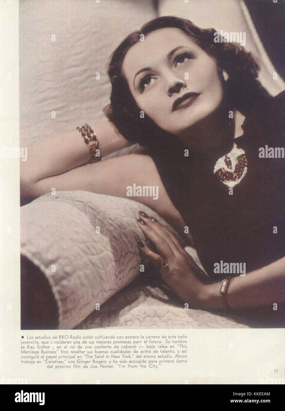 Kay Sutton Argentinean Magazine AD Stock Photo - Alamy