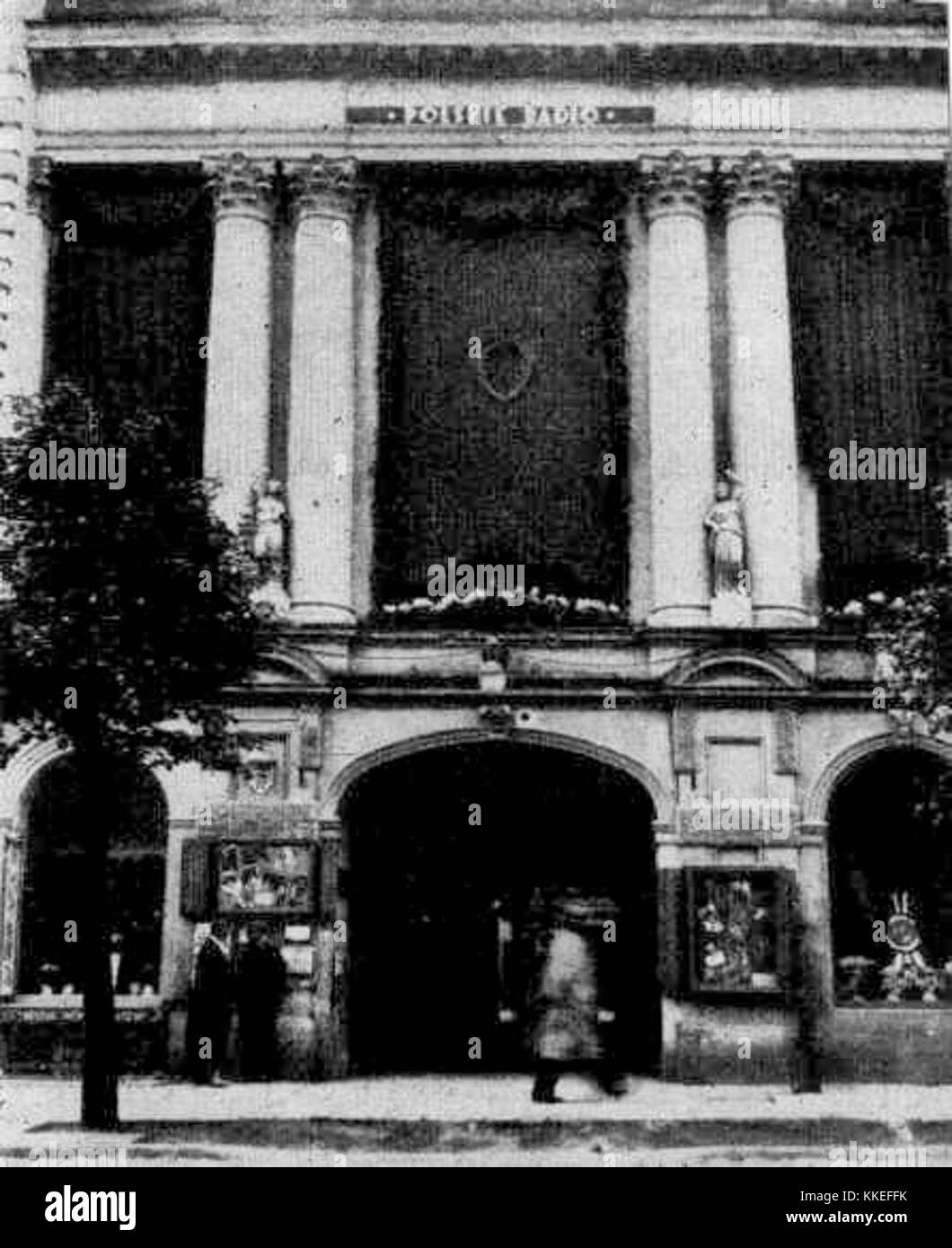 This historical photograph shows the Radio Vilnius building in 1938 ...