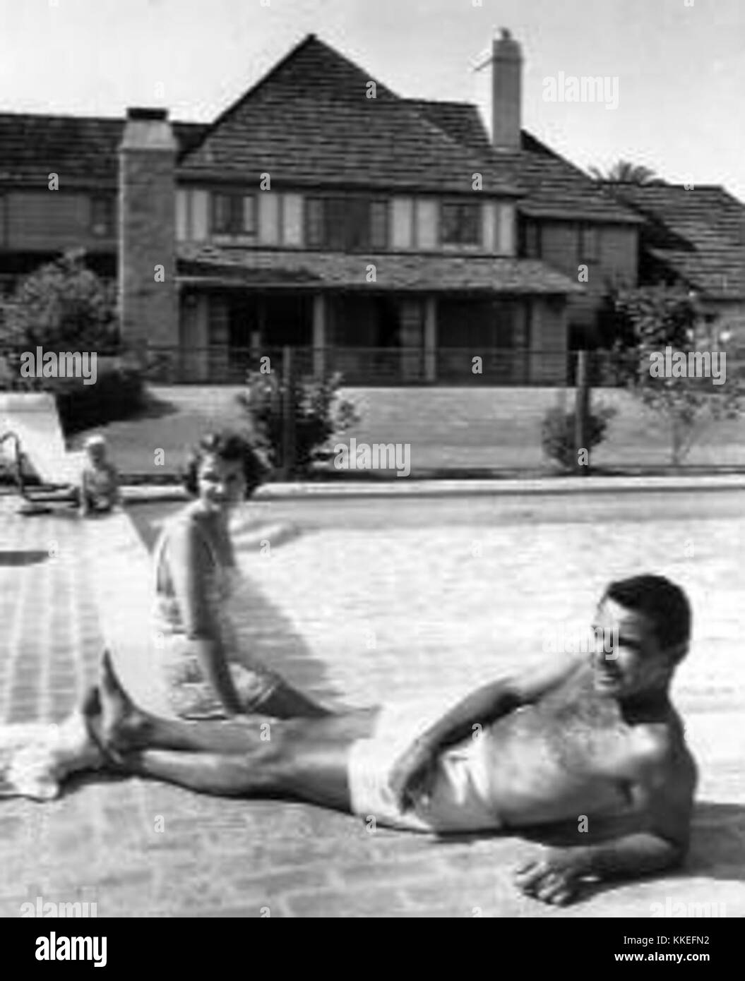 Hollywood celebrity at home Black and White Stock Photos & Images - Alamy