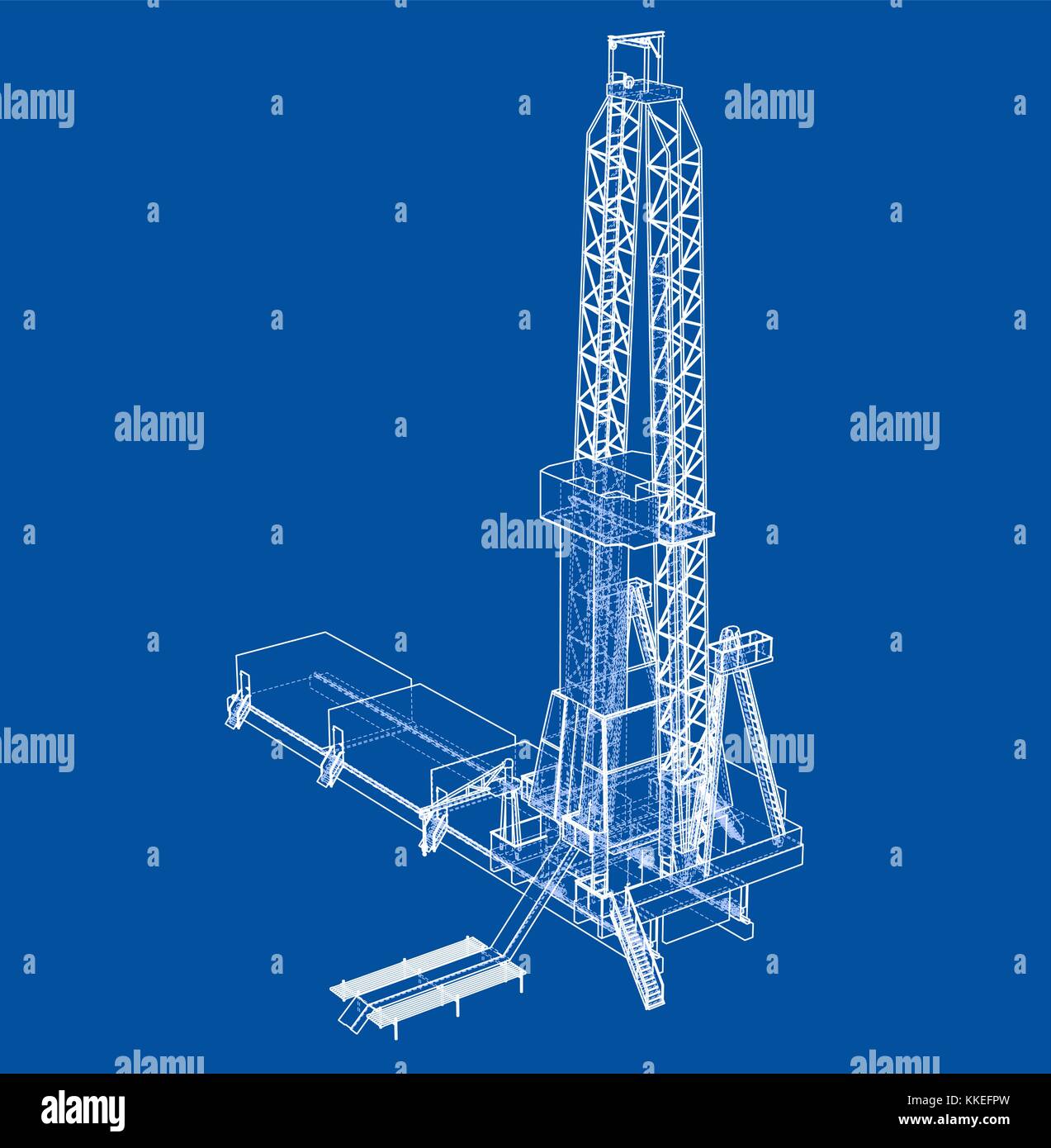 Oil rig. Detailed vector illustration Stock Vector Image & Art - Alamy