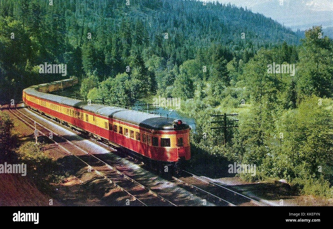 Shasta Daylight with observation car Southern Pacific 1949 Stock Photo ...